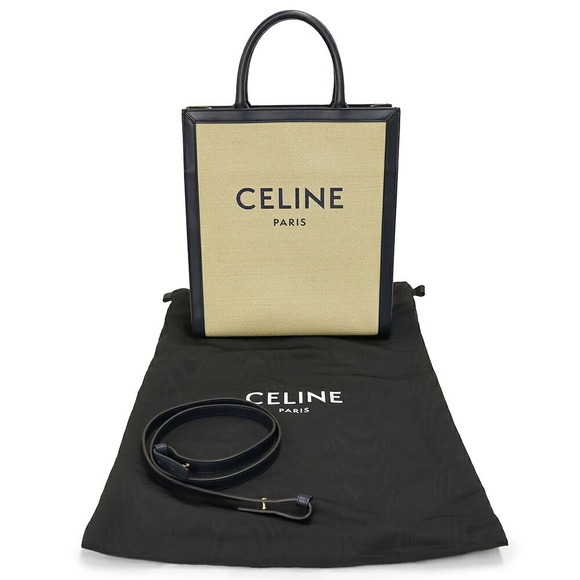 Celine | Bags | Celine Blue Cabas Navy Crossbody Vertical Tote Calfskin ...